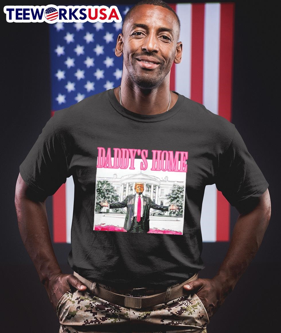 Donald Trump daddy s home White House cartoon shirt hoodie sweater longsleeve and V neck T shirt