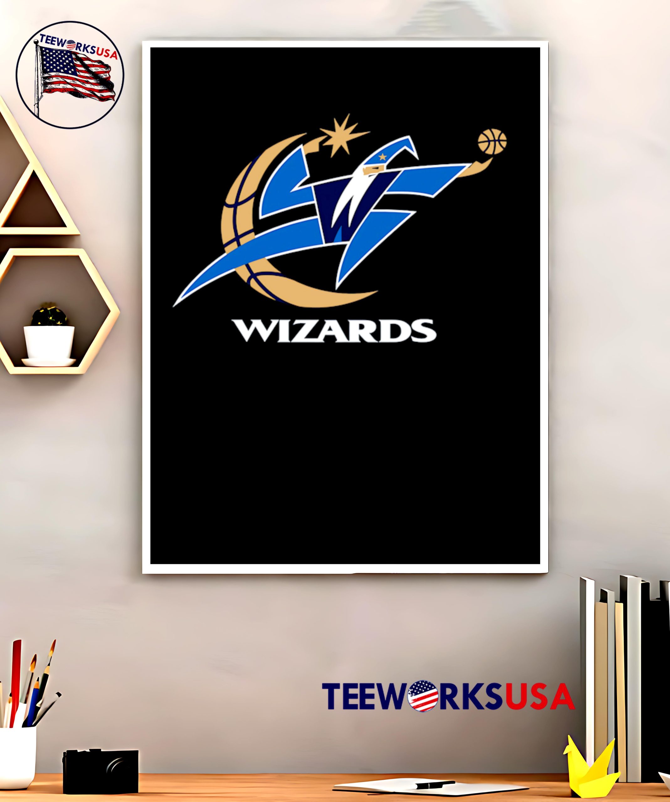 Wizards Old Logo Washington Wizards Retro Tee » Basketball » Vintage