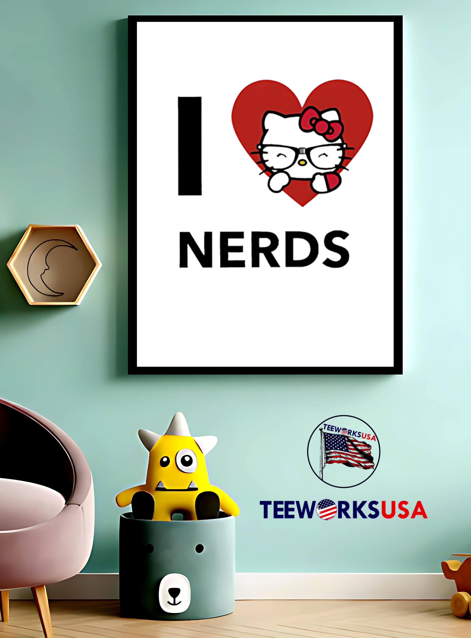 Hello Kitty I Love Nerds Logo Image Via We Heart It