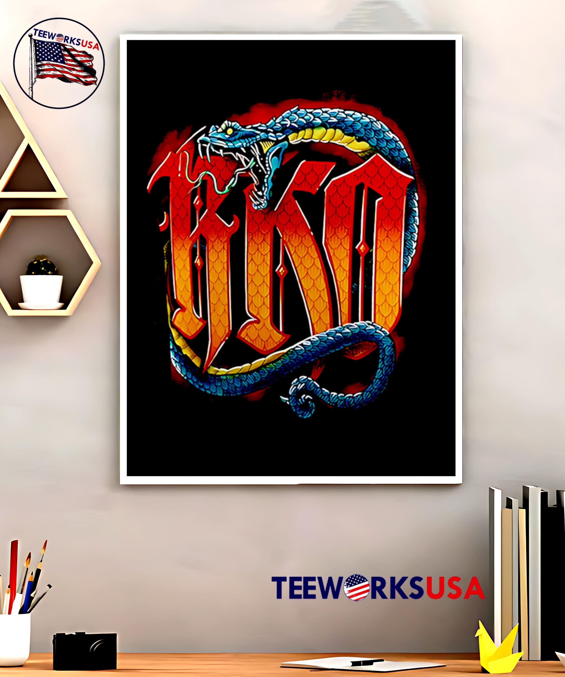 Rko Snake Logo Randy Orton RKO Destiny WWE Mens Black T Shirt 4XL